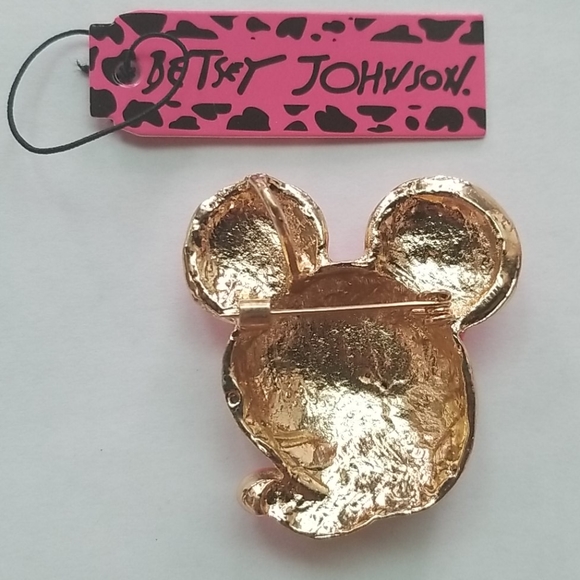 Betsey Johnson | Jewelry | Betsey Johnson Mickey Mouse Brooch Pin ...